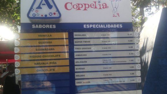 Coppelia los Helados deliciosos más Populares