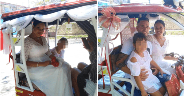 Cubana muestra su boda en triciclo eléctrico - Todo Cuba